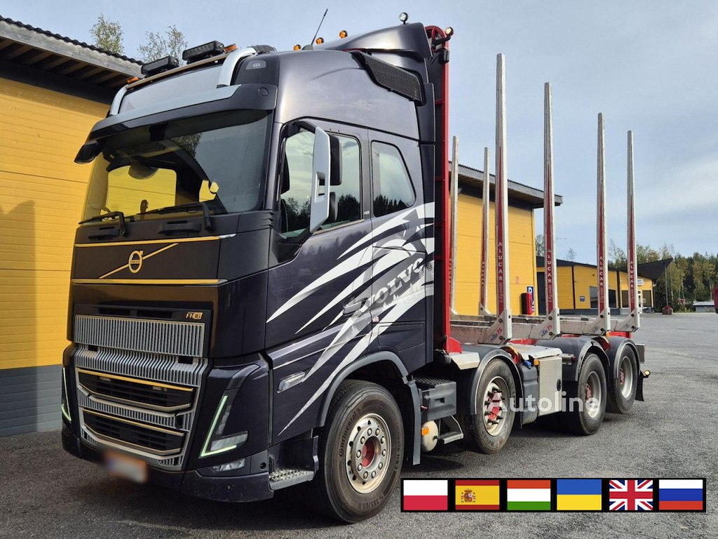 Volvo FH 750 8x4 / 2 lifted axles / timber truck kamion za prevoz drva