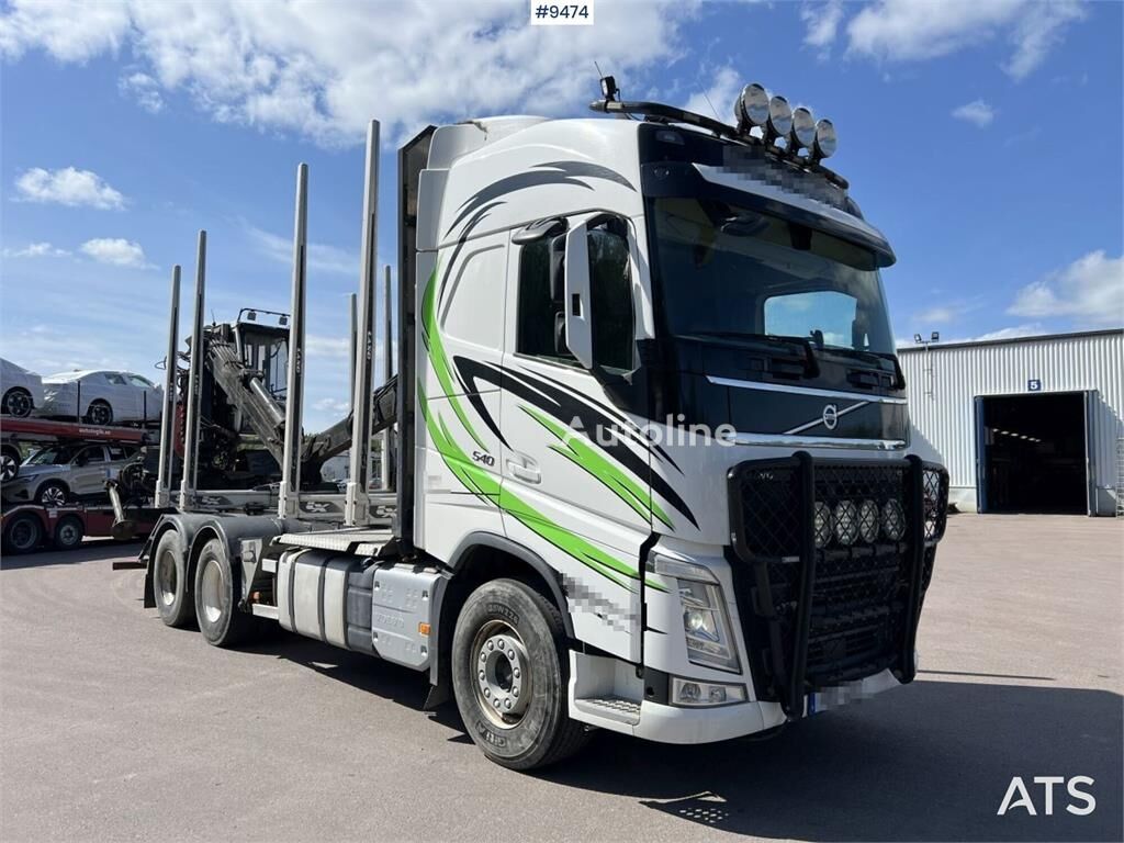 Volvo FH13 Logging truck with Loglift 105S crane kamion za prevoz drva