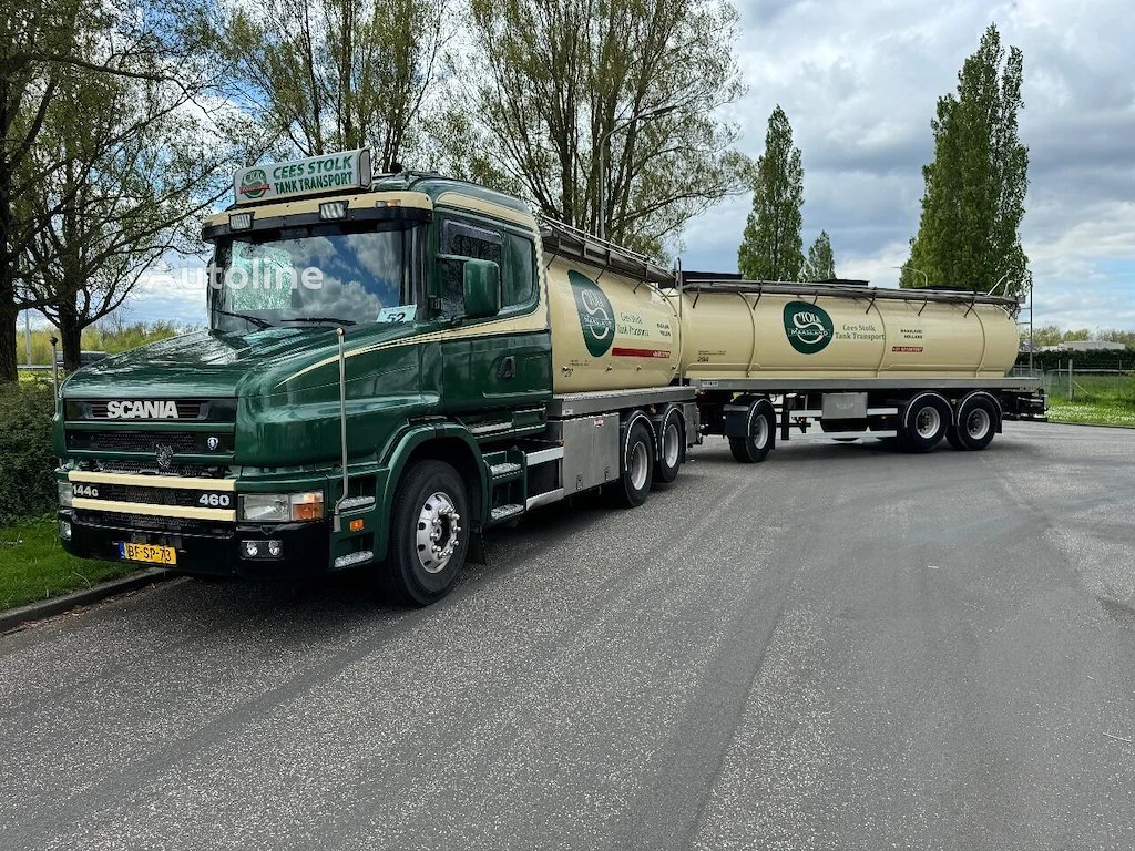 Scania T144.460 V8 6X2 BOUGIE + BURG HANGER autocisterna