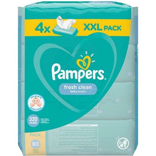 Pampers Vlažne maramice Fresh Clean 4x80 kom