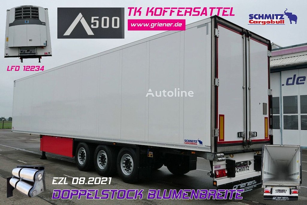 Schmitz Cargobull SKO 24/DOPPELSTOCK BLUMEN TK A500 DRP FP 45 poluprikolica hladnjača