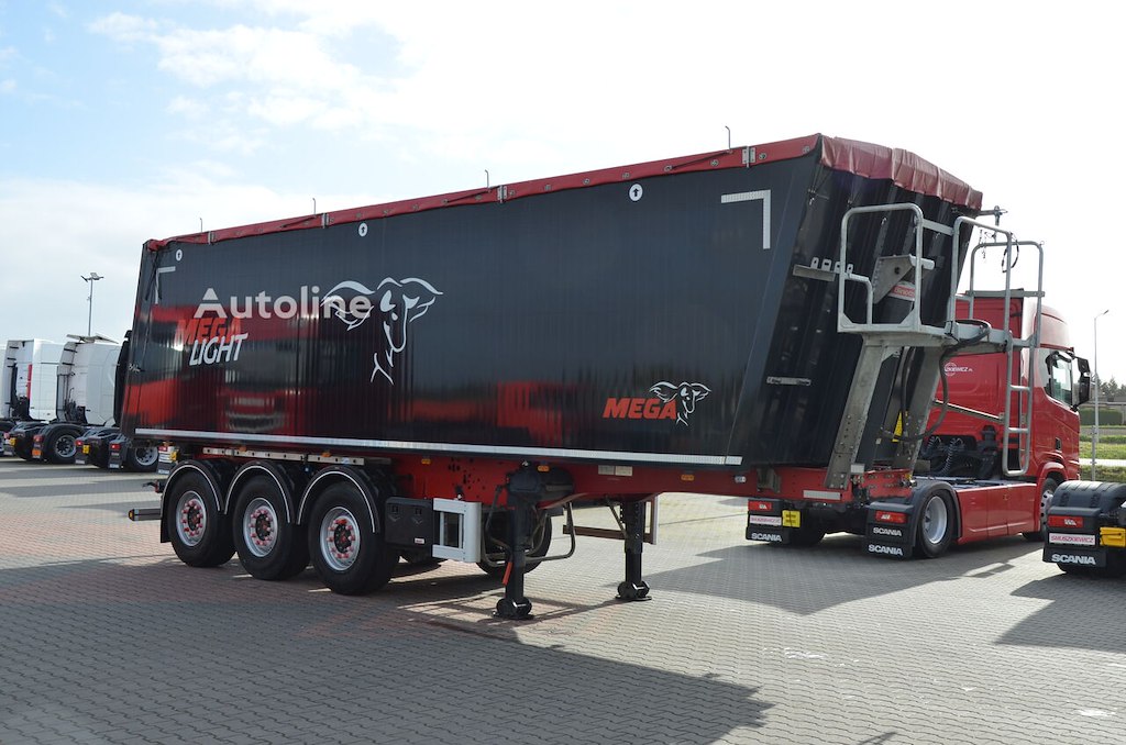 Mega LIGHT BENALU WYWROTKA ALU 44 m3 12.2023r OŚ POD. 5880kg SAF 0807 poluprikolica kipera