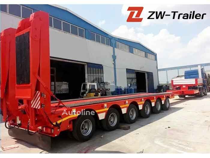 ZW-Trailer 6 Axle Machinery Transport Lowbed semi trailer poluprikolica sa niskom platformom