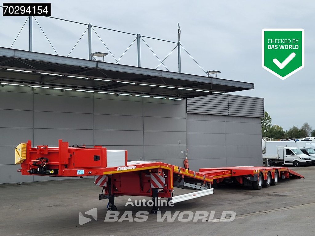 Nova Kässbohrer Hydraulic Bed 450cm Extendable, Lift+Steering Axle poluprikolica sa niskom platformom
