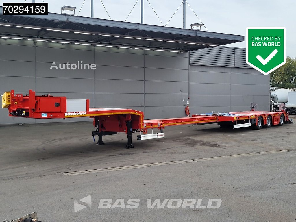 Nova Kässbohrer LB3E 3 axles Extendable 600cm Lift+Steering Axle Scand. poluprikolica sa niskom platformom