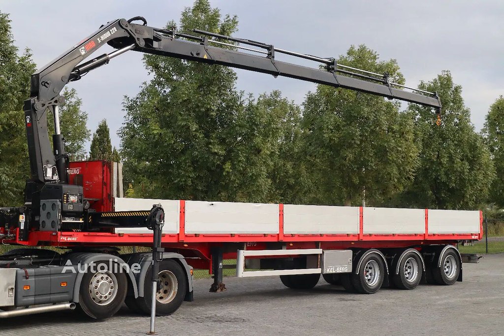 Kel-Berg Kelberg HIAB 228-4 | 3 AXLE | LIFT AXLE | 2X STEERING | KRAN / C poluprikolica platforma
