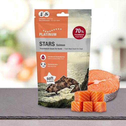 Platinum DOG Poslastica Stars Losos 185 g