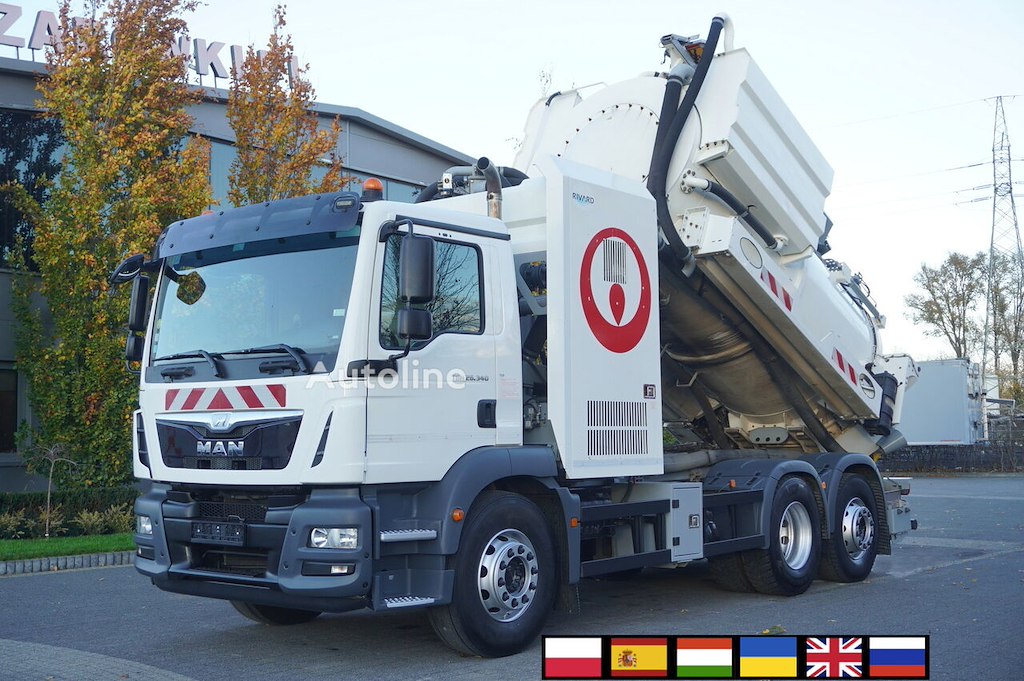MAN TGM 26.340 E6 / RIVARD sewage cleaner 11.8 m3 / 110 tho. km / st autofekalac