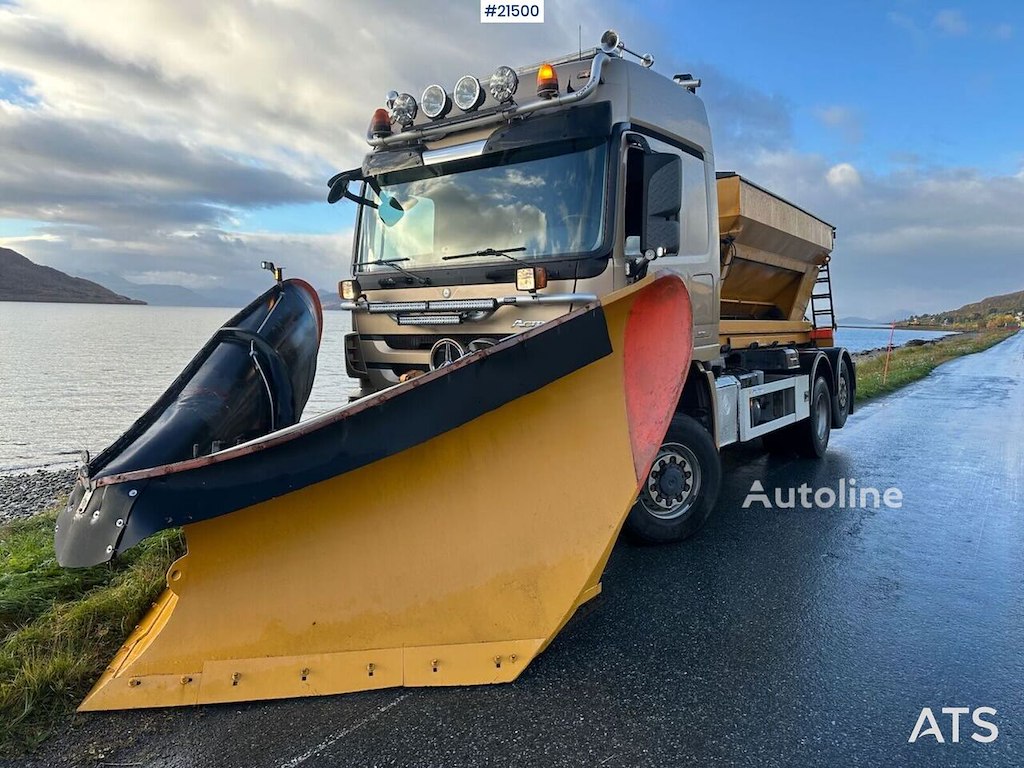 Mercedes-Benz Actros 2848 4x4+2 brøyterigget krokbil rasipač peska