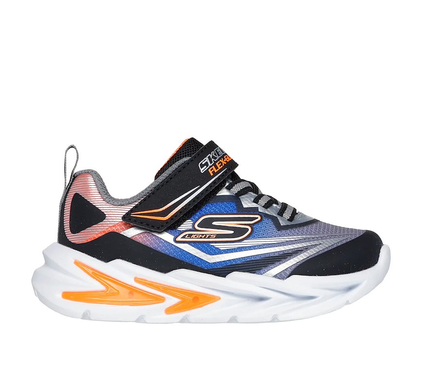 Skechers Patike za dečake, S Lights-Flex Glow Ultra, 400139N-BKSL, Sivo-plave
