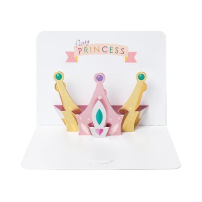 Čestitka - Pop Up, Princess Crown
