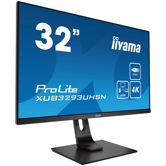 IIYAMA Prolite XUB3293UHSN-B5 Business Monitor - 80 cm (31.5''), 4K UHD (3840x2160), IPS LED, 60Hz, 4ms, 350 cd/m², matte / black