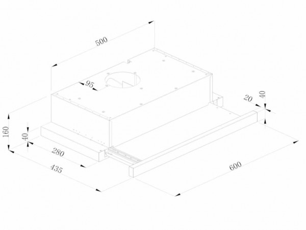 Aspirator TESLA DT600AXteleskopski60cm350m3hinox' ( 'DT600AX' )