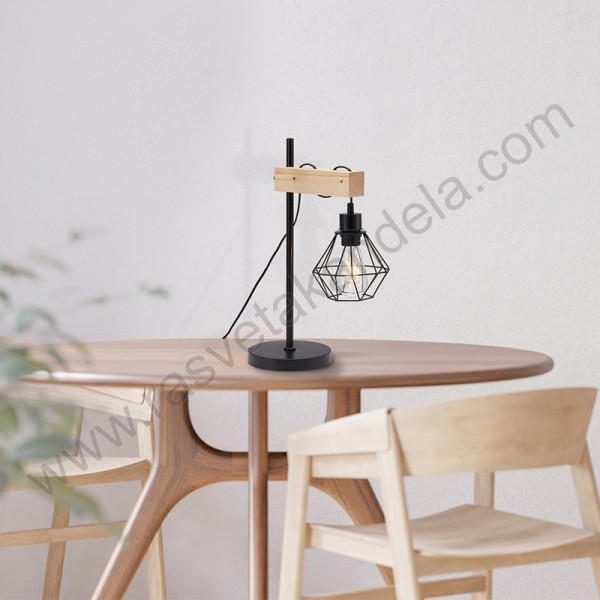 Stona lampa 1xE27 metal+drvo BRY-D002T-1H