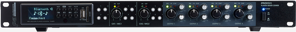 Audiophony PMX34 mikser/pretpojačalo sa USB/SD/TUNER/BT media playerom