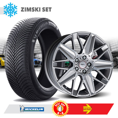 225/55 R18 SET Z MICHELIN + MOMO EVOL TS POL 5/112