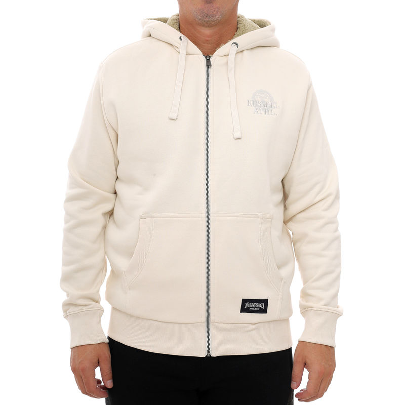 MUŠKI DUKS RUSSELL ZIP THROUGH HOODY JACKET WITH SHERPA INSIDE