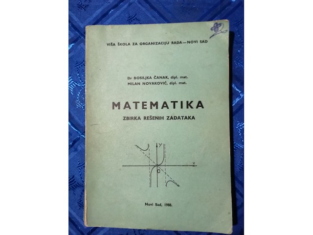 MATEMATIKA, ZBIRKA REŠENIH ZADATAKA - Čanak, Novaković