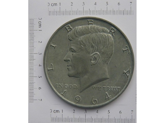 John F. Kennedy, Half-Dollar - 1964 - Plaketa, suvenir