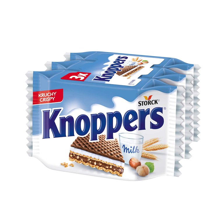 Vafl Knoppers mleko lešnik xxl 3x25g
