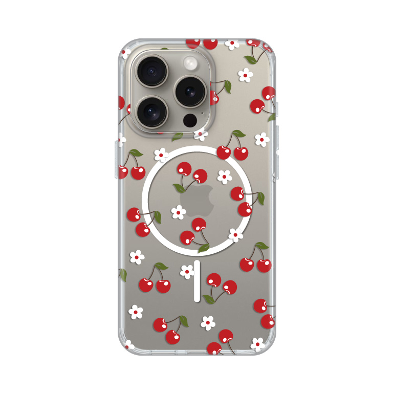 Zastitna maska (futrola) print Magsafe - iPhone 15 Pro 6.1 Cute Cherries