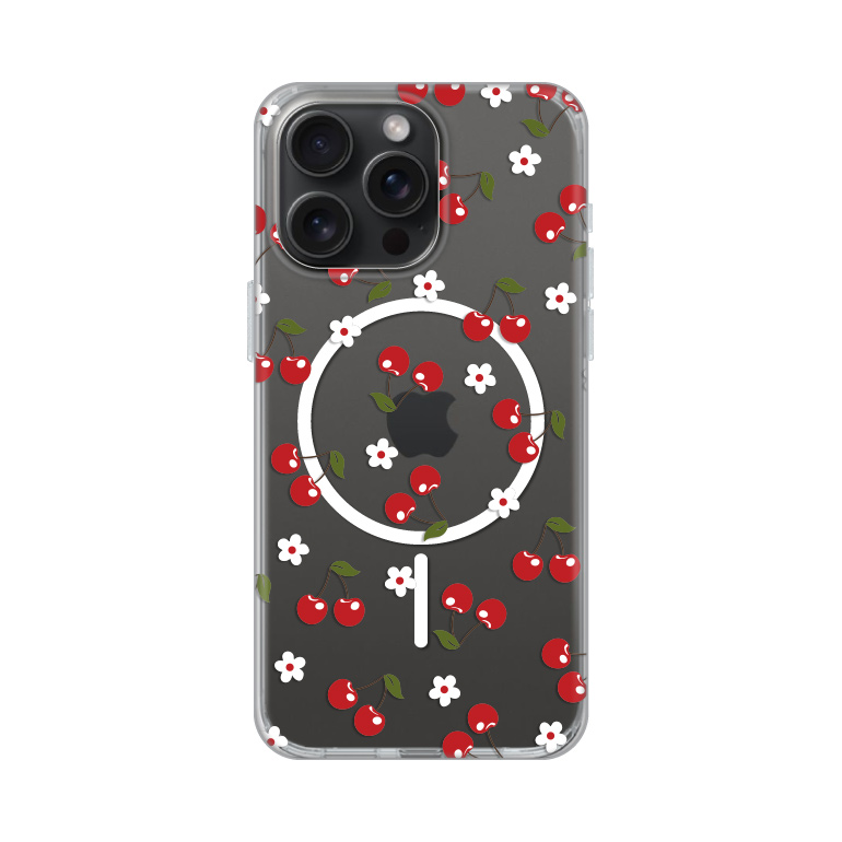 Zastitna maska (futrola) print Magsafe - iPhone 15 Pro Max 6.7 Cute Cherries