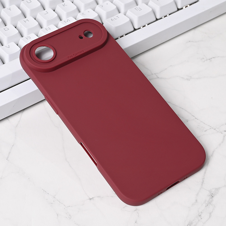 Zastitna maska (futrola) Silikon Pro Camera - iPhone 17 Air 6.6 bordo