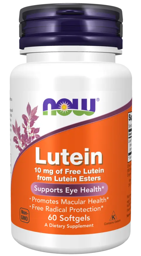 Now Lutein, 10mg, 60 kapsula