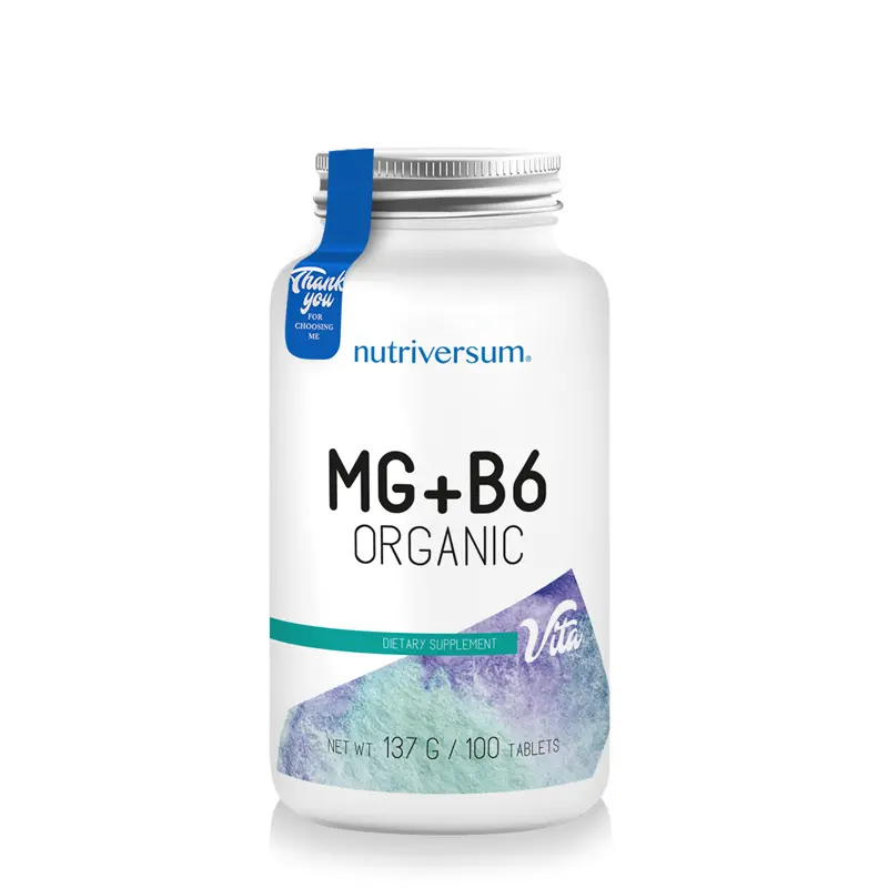 Nutriversum Mg+B6 Organic, 100 tableta