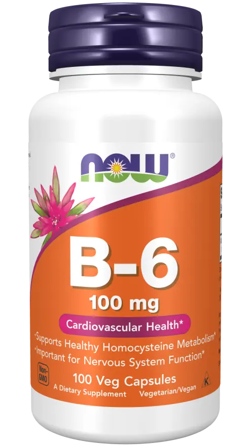 Now Vitamin B6, 100 mg, 100 kapsula