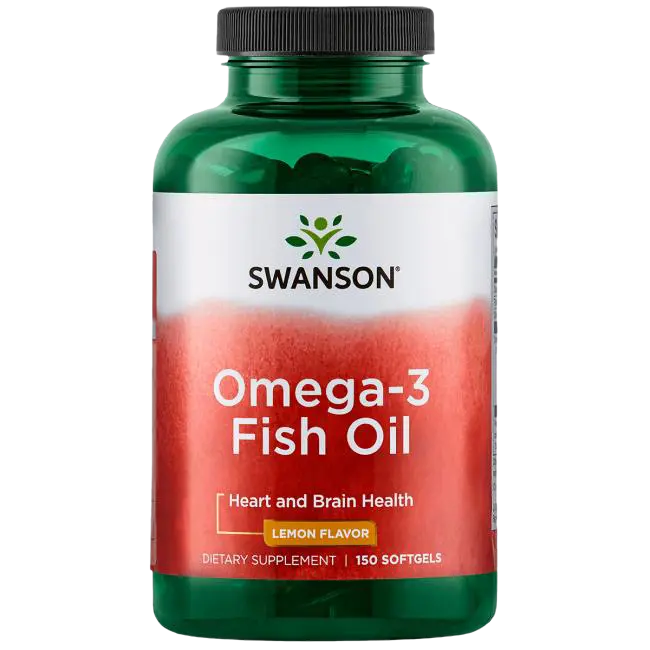 Swanson Omega-3 riblje ulje, Limun, 150 kapsula