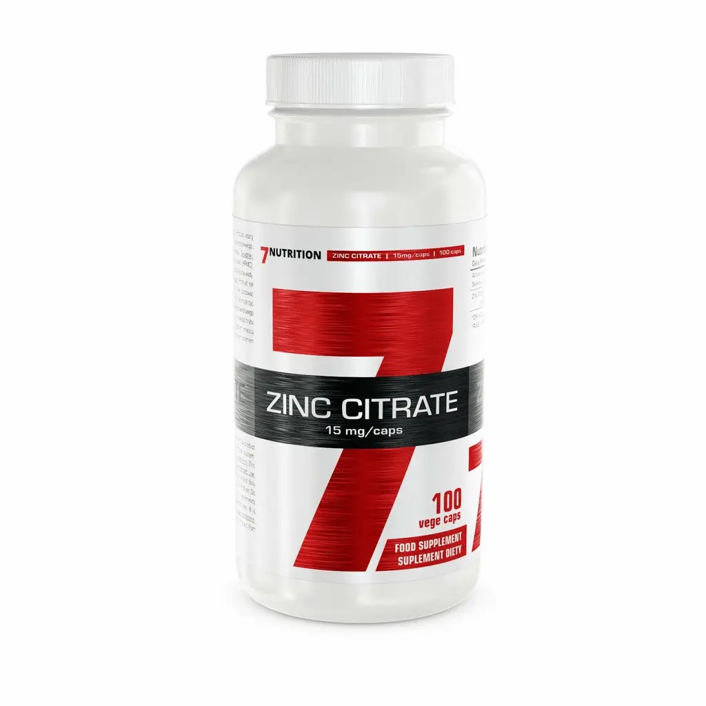 7Nutrition Cink citrat, 15mg, 100 kapsula