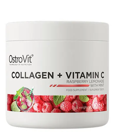 OstroVit Kolagen + Vitamin C, Malina, 200g