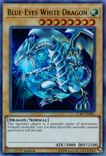 Blue-Eyes White Dragon (Ver.3) - LCKC-EN001 - Ultra Rare Unlimited