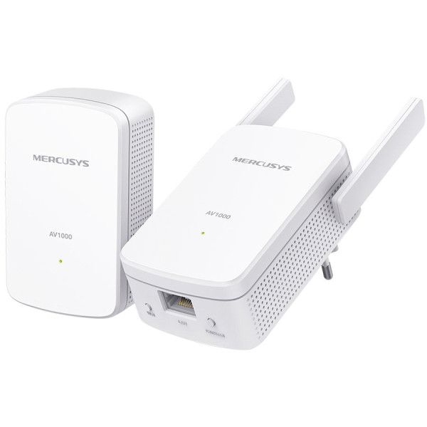 Mercusys MP510 KIT AV1000 Gigabit Powerline N300 Wi-Fi KIT (1× MP510 + 1× MP500) 300 Mbps at 2.4 GHz, 1000 Mbps Powerline,Broadcom CPU, 1×