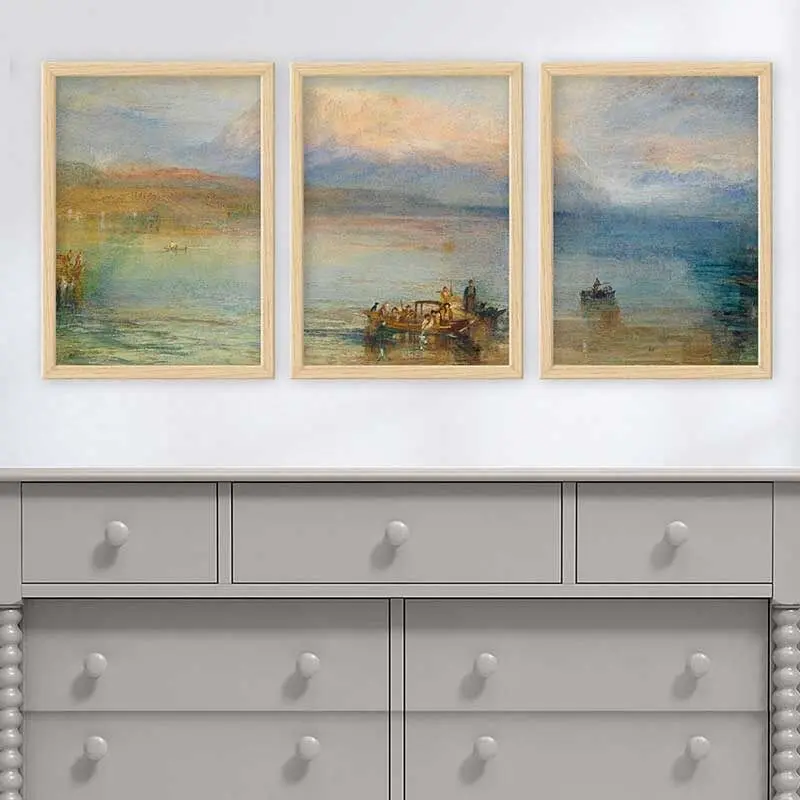 Wallity Set uramljenih slika 3NTC_UN54424, 3 Dela