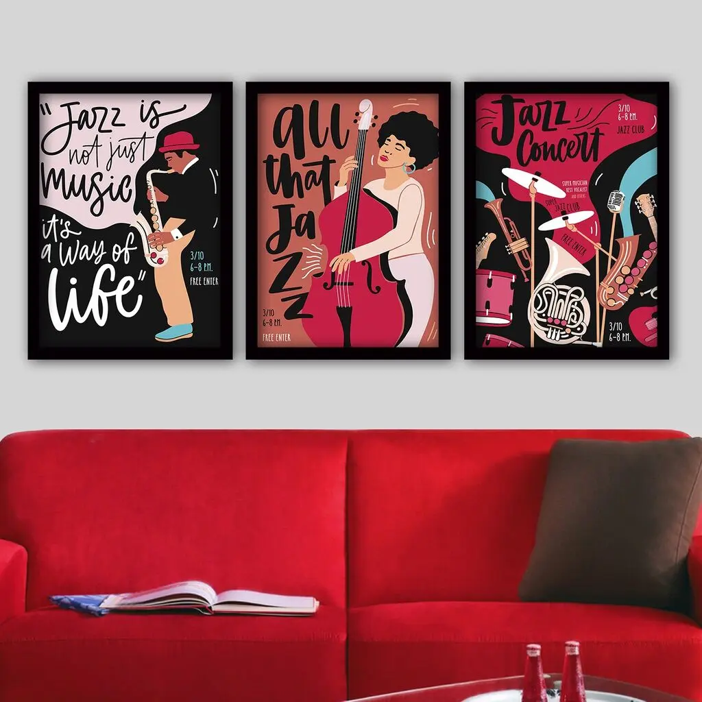 Wallity Set uramljenih slika 3SC105, 3 Dela