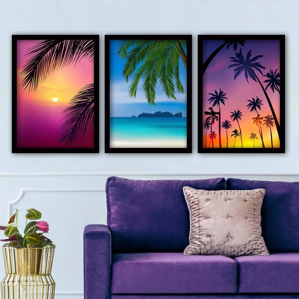 Wallity Set uramljenih slika 3SC130, 3 Dela