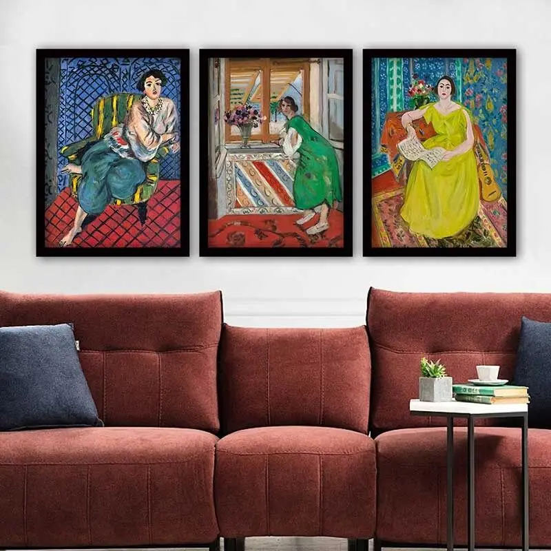 Wallity Set uramljenih slika 3SC_UN895327, 3 Dela