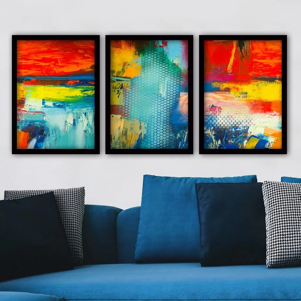 Wallity Set uramljenih slika 3SC148, 3 Dela