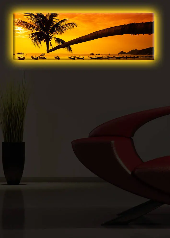 Wallity Slika sa LED osvetljenjem 3090DACT-22, 30x90 cm