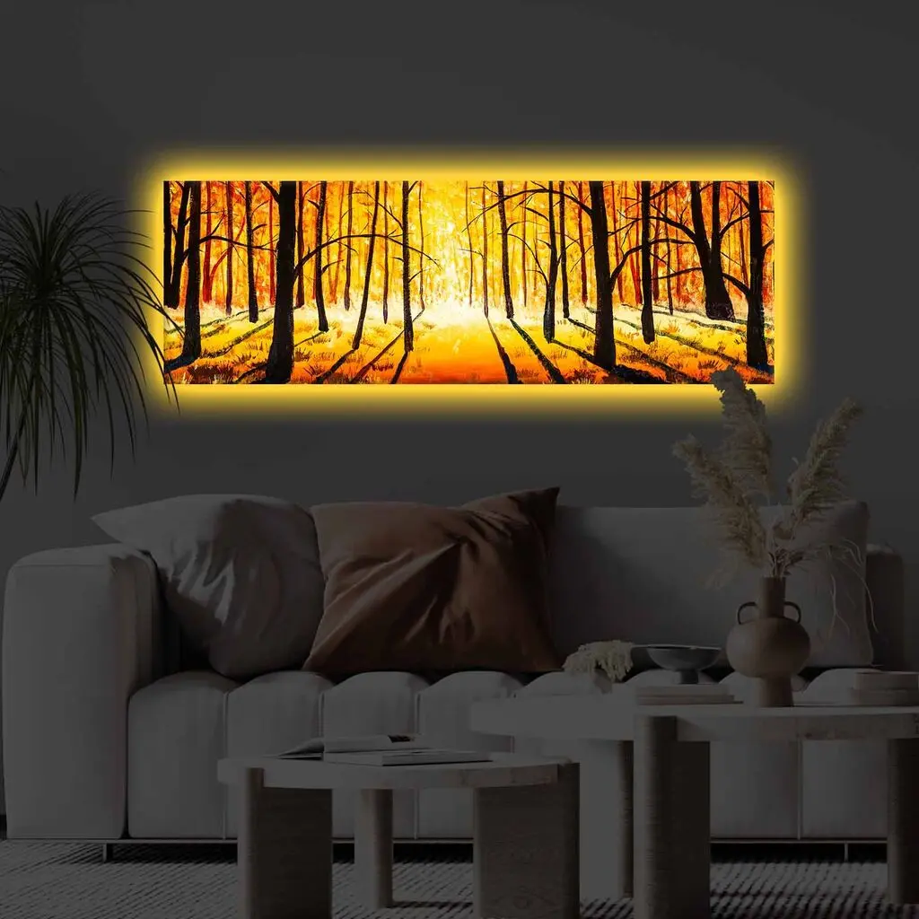 Wallity Slika sa LED osvetljenjem 3090KTLGDACT - 015, 30x90 cm