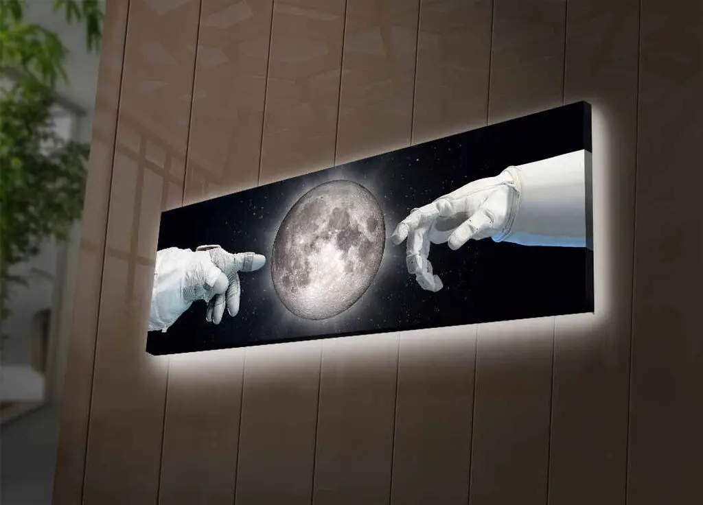 Wallity Slika sa LED osvetljenjem 3090NASA-001, 30x90 cm