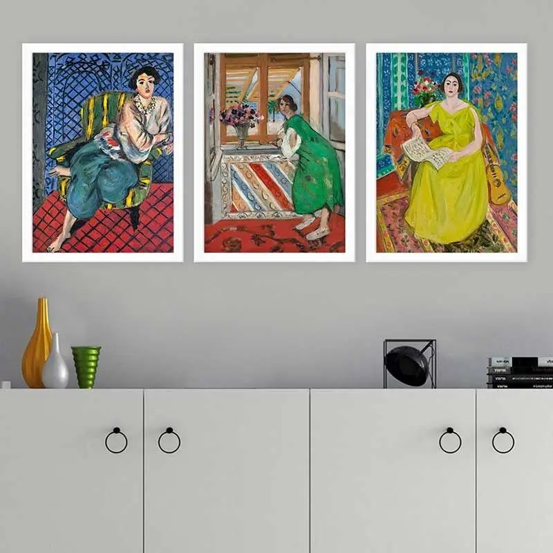 Wallity Set uramljenih slika 3BC_UN895327, 3 Dela