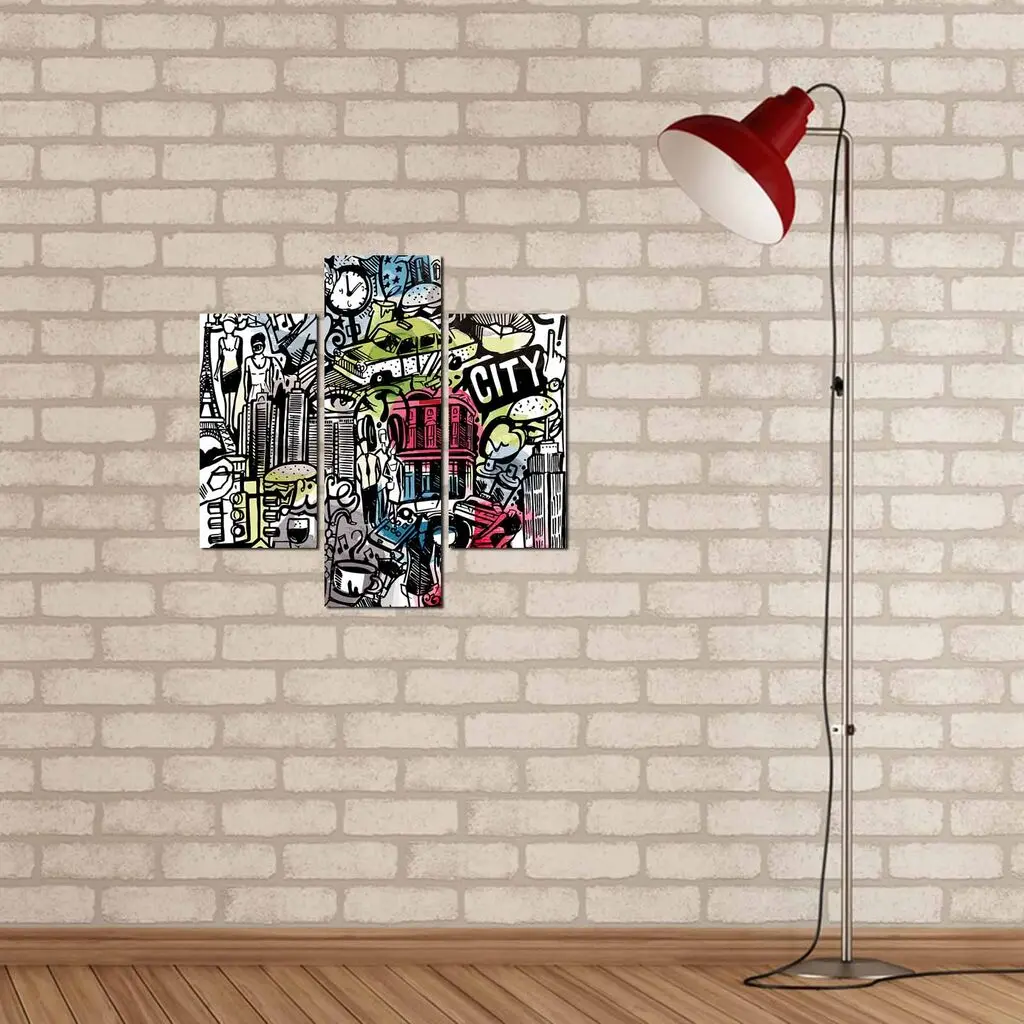 Wallity Set slika 3MDF-057, 3 Dela