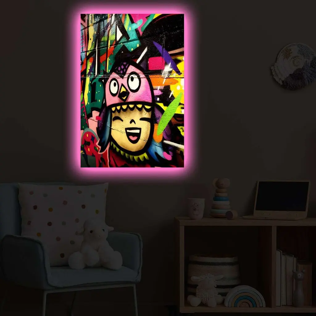 Wallity Slika sa LED osvetljenjem 4570POPARTDACT-004, 45x70 cm