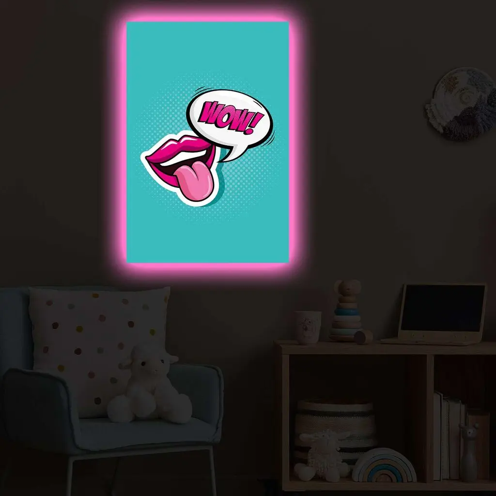 Wallity Slika sa LED osvetljenjem 4570POPARTDACT-001, 45x70 cm
