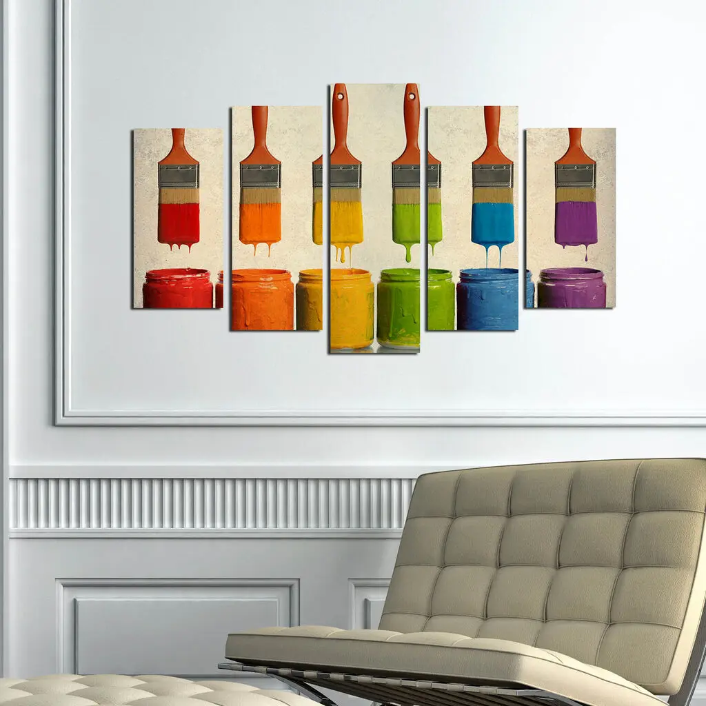 Wallity Set Slika 5ABSMDF-18, 5 Delova