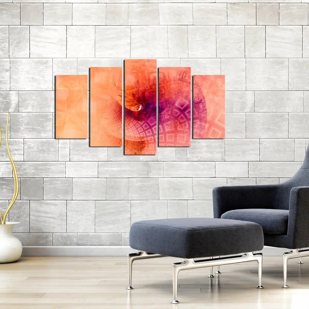 Wallity Set Slika 5ABSMDF-36, 5 Delova