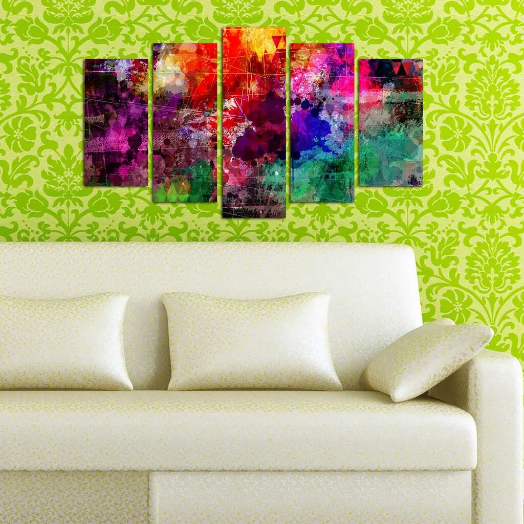 Wallity Set Slika 5ABSMDF-64, 5 Delova